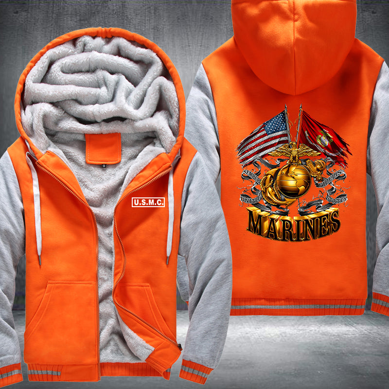 USMC MARINES Fleece Hoodies Jacket